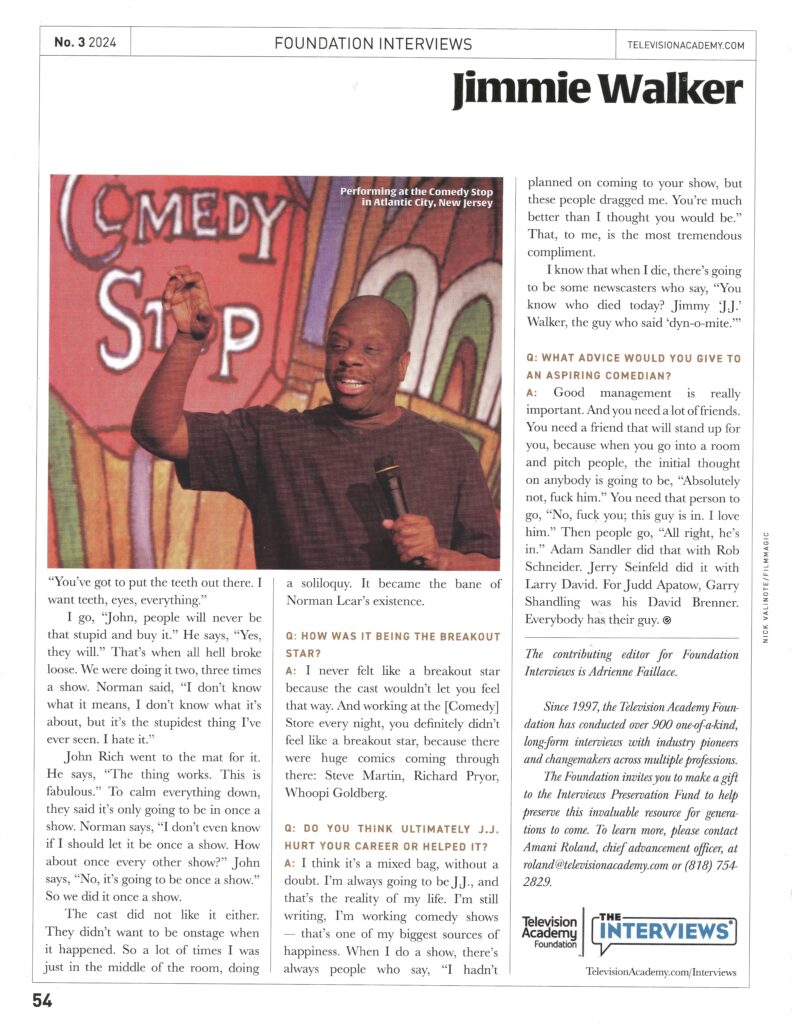Bio – The Official Site of Jimmie "JJ" Walker